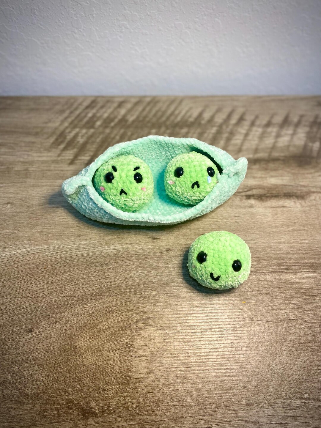 Crochet Peas in a Pod Plush Stuffed Toy - Etsy