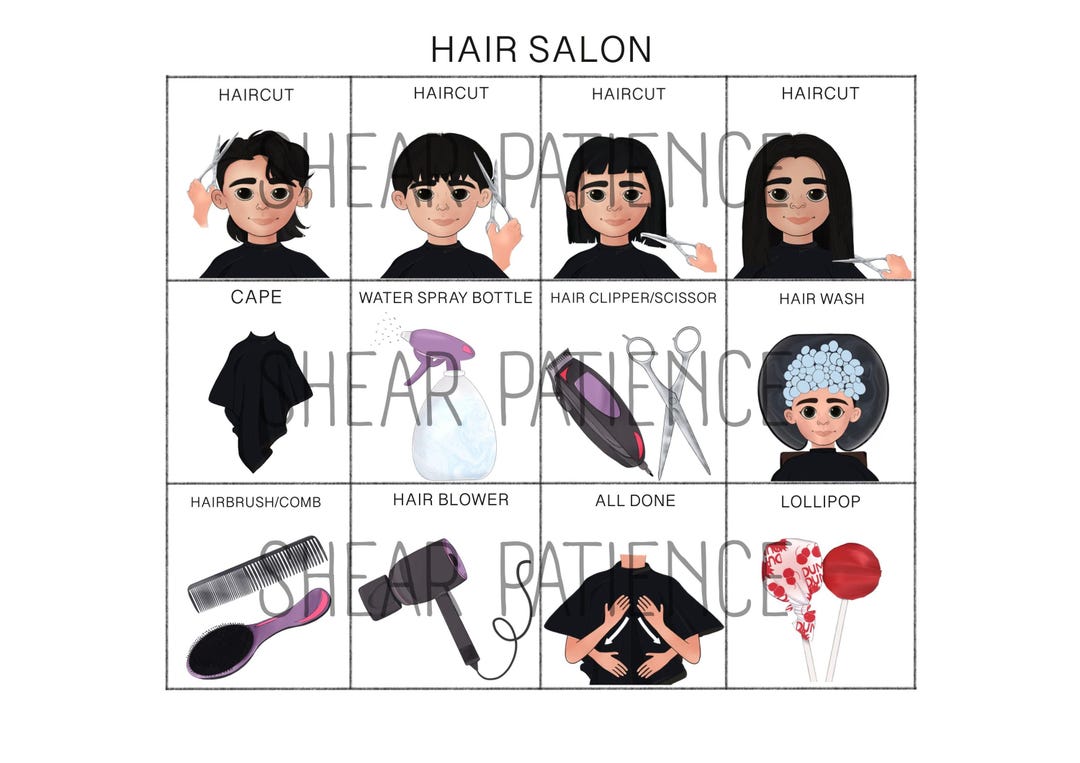 Haircut Visual Schedule for Kids Autism Sensory Friendly Inclusive ...