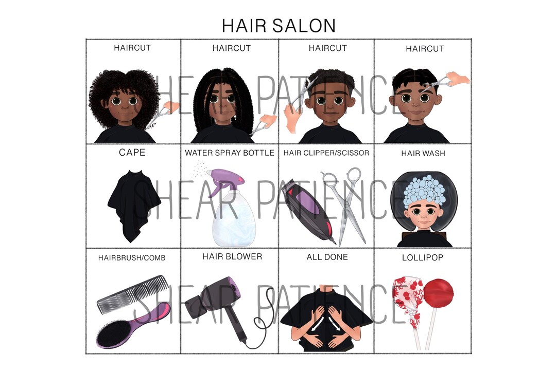 Haircut Visual Schedule for Kids Autism Sensory Friendly Inclusive ...