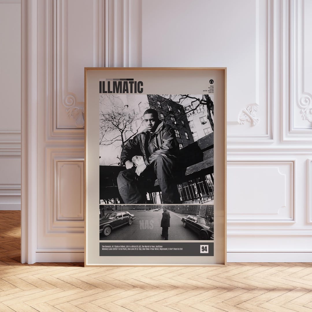 Nas Poster Print, Illmatic Poster, Nas Music Poster, Album Poster ...