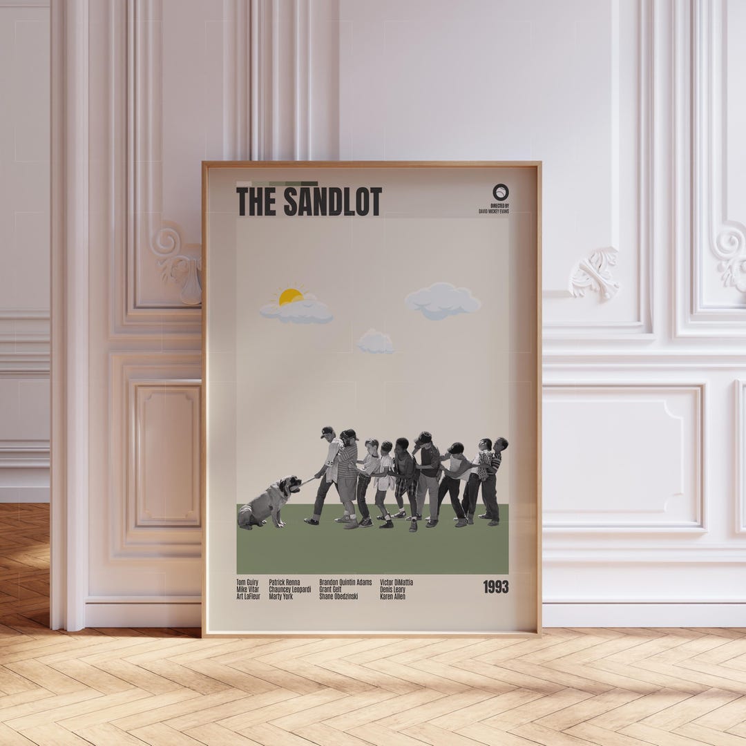 The Sandlot, David Mickey Evans, Retro Movie Print, Midcentury Modern ...