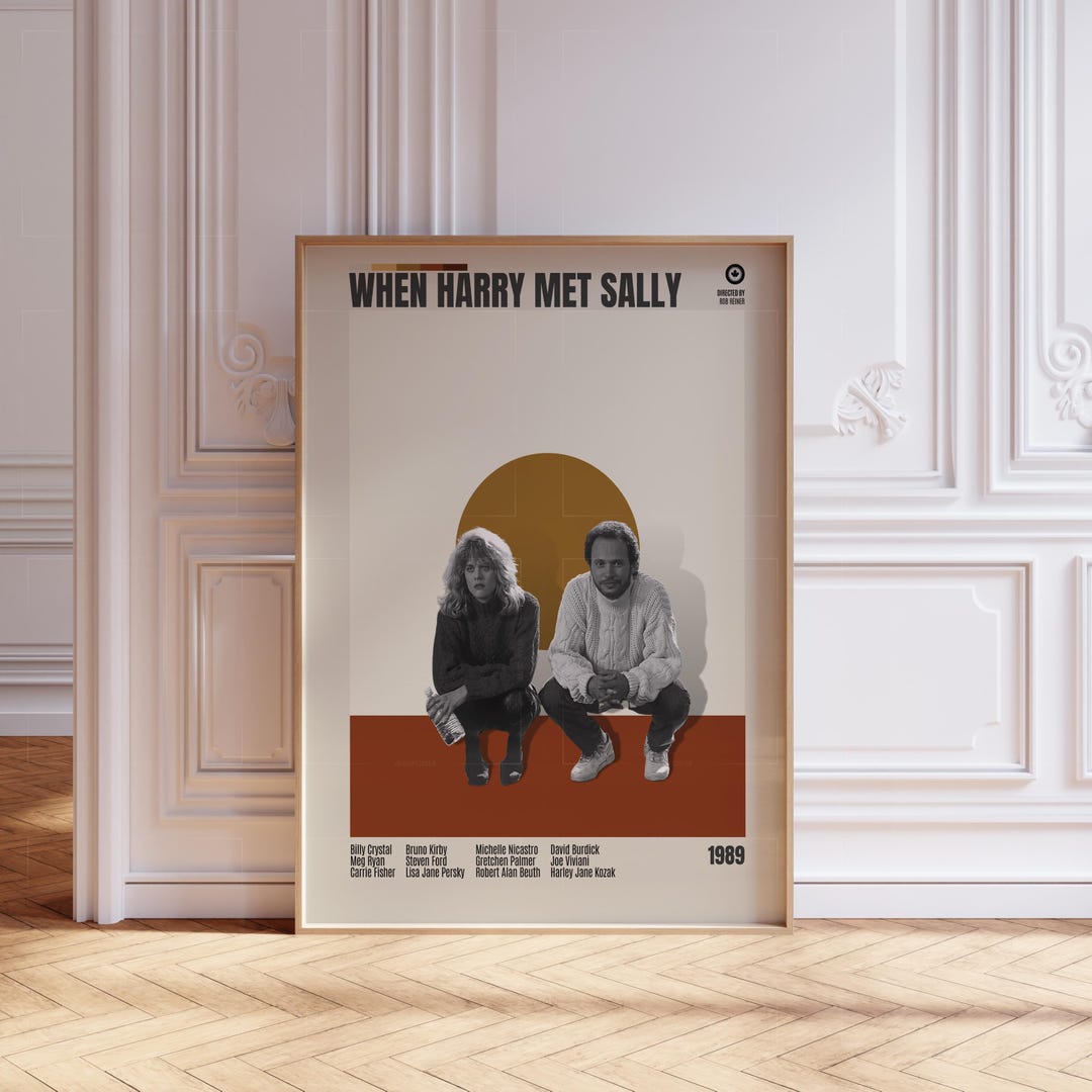 When Harry Met Sally..., Retro Modern Poster, Vintage Inspired Poster ...