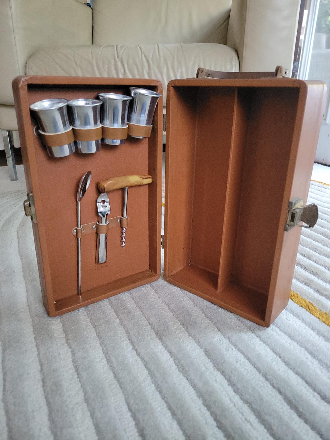 Ever Wear Vintage Trav-l-bar / Portable Picnic Case / 1950s Drink Case ...