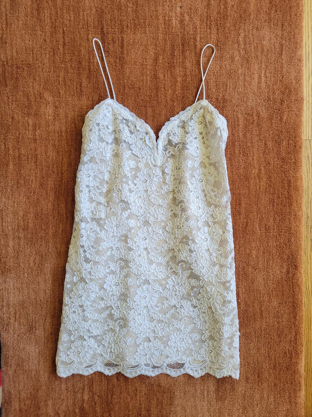 Vintage Victoria's Secret Lace Mini Dress / Lingerie / White Lace Dress ...