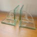 Vintage Glass Whale Bookends / Clear Green Glass Heavyweight Bookends ...