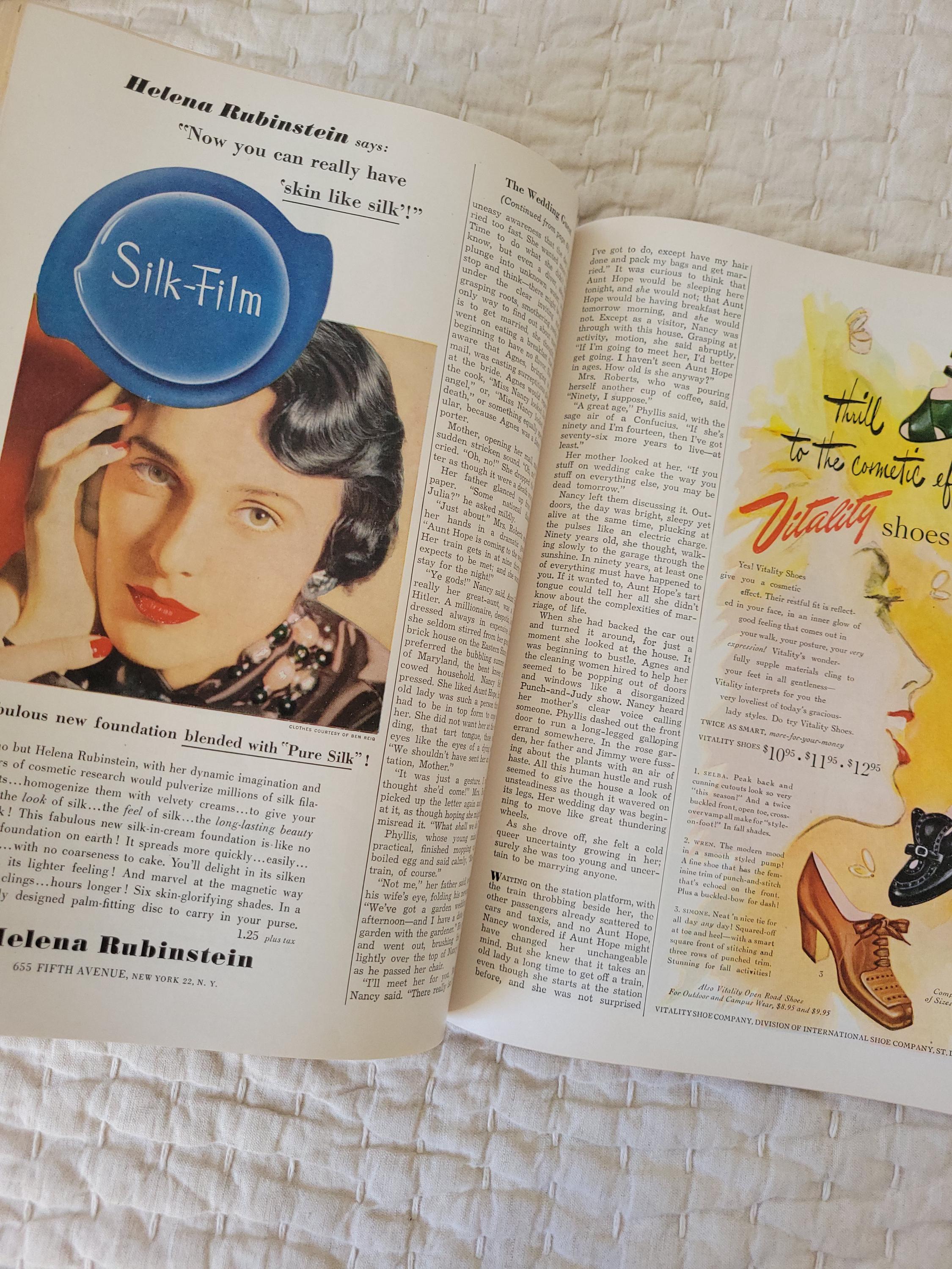 Vintage 1948 Cosmopolitan Magazine / October 40s Magazine / Cosmo ...