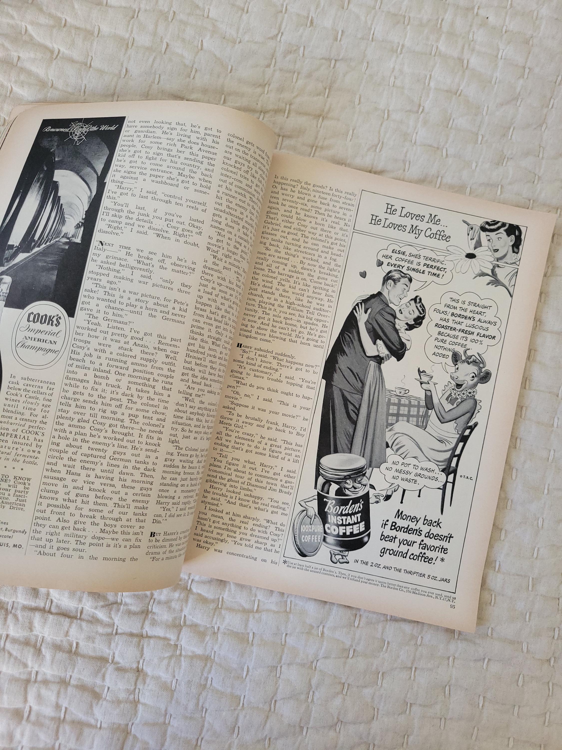 Vintage 1948 Cosmopolitan Magazine / October 40s Magazine / Cosmo ...