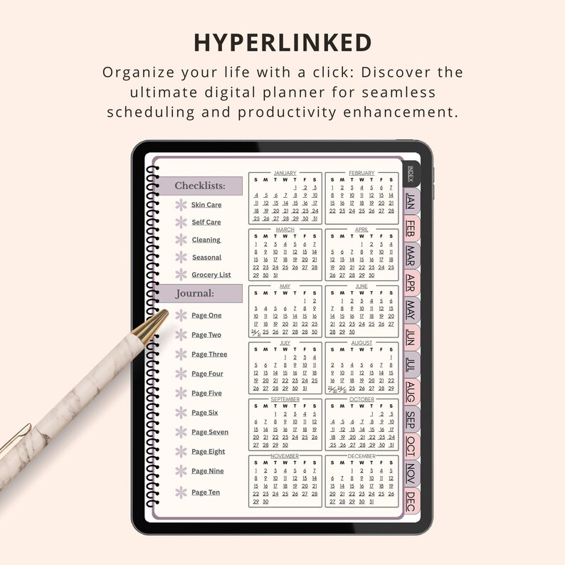2026 Digital Planner | Canva Template | Monthly + Weekly Layout ...
