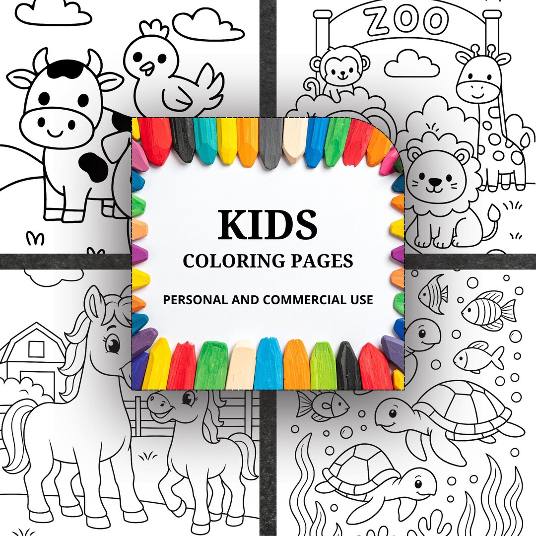 Printable Kids Coloring Book | Fun Creative Activity Pack | Instant ...