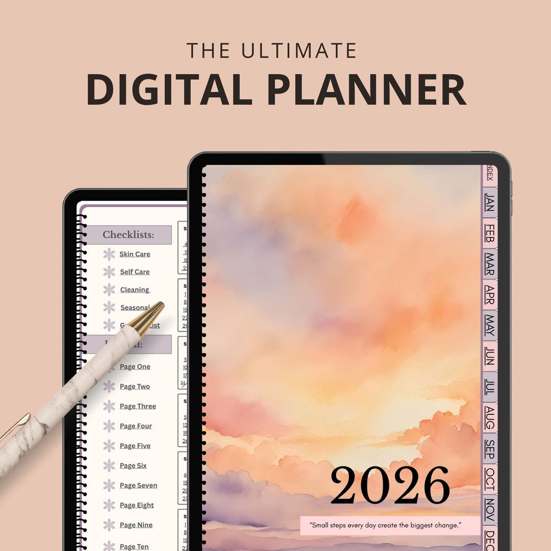 2026 Digital Planner | Canva Template | Monthly + Weekly Layout ...