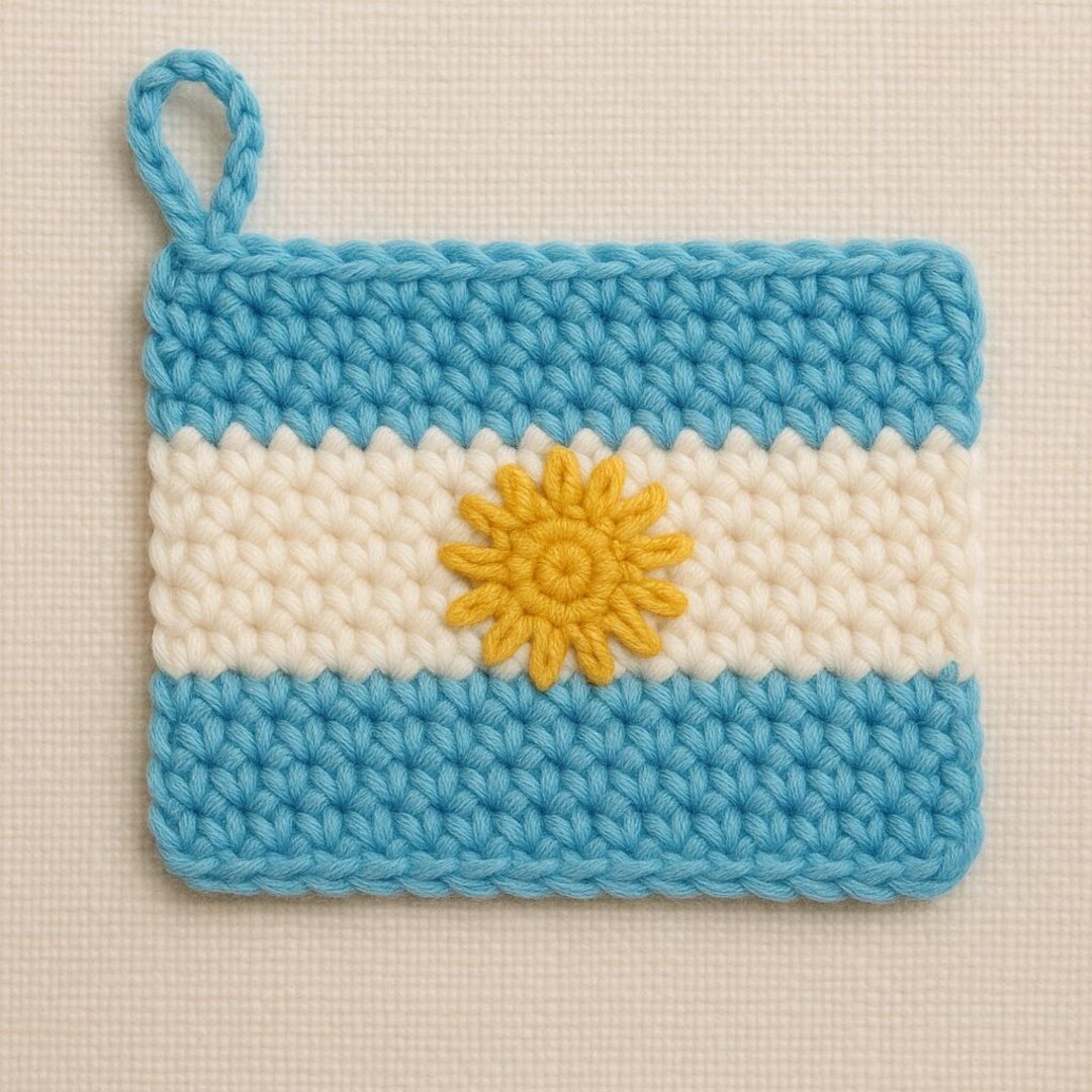 Handmade Argentinian Flag Crochet – Small Argentina Decor - Etsy