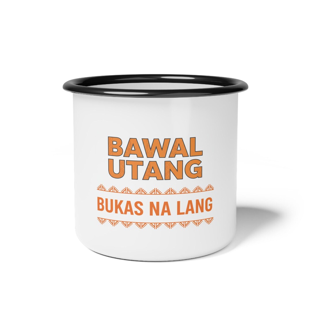 Filipino Sari-sari Shop Sign Enamel Camp Cup | Hand-painted Kitchen Art ...