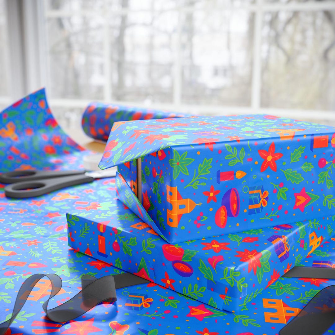 Filipino Christmas Wrapping Paper, Parols, Lechon, Paskong Pinoy - Etsy