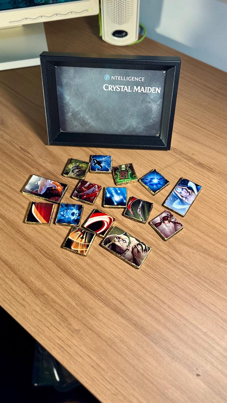Crystal Maiden Shadow Box | Handmade Dota 2 Wall Art | Gaming Room ...