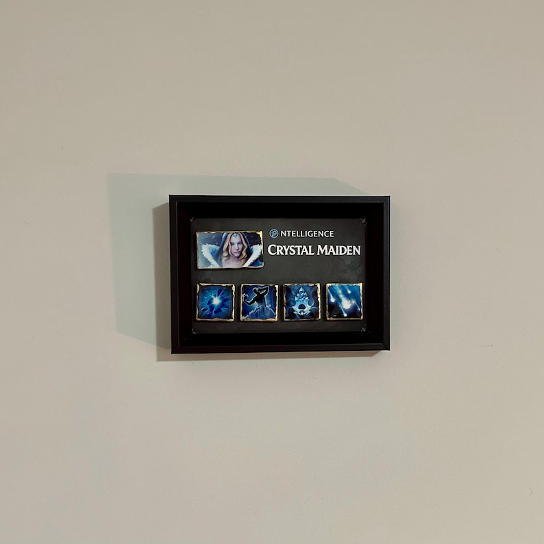 Crystal Maiden Shadow Box | Handmade Dota 2 Wall Art | Gaming Room ...