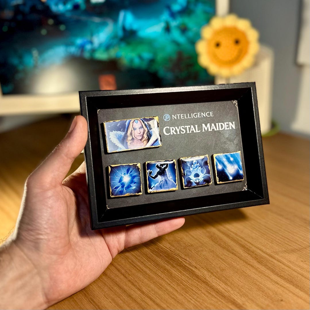 Crystal Maiden Shadow Box | Handmade Dota 2 Wall Art | Gaming Room ...