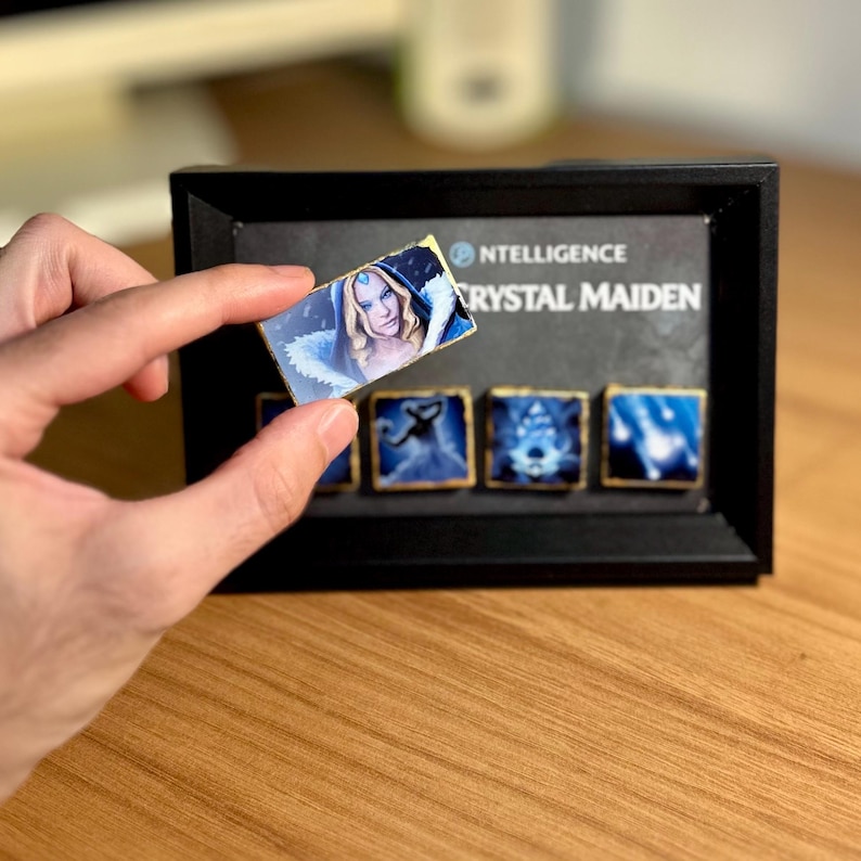 Crystal Maiden Shadow Box | Handmade Dota 2 Wall Art | Gaming Room ...
