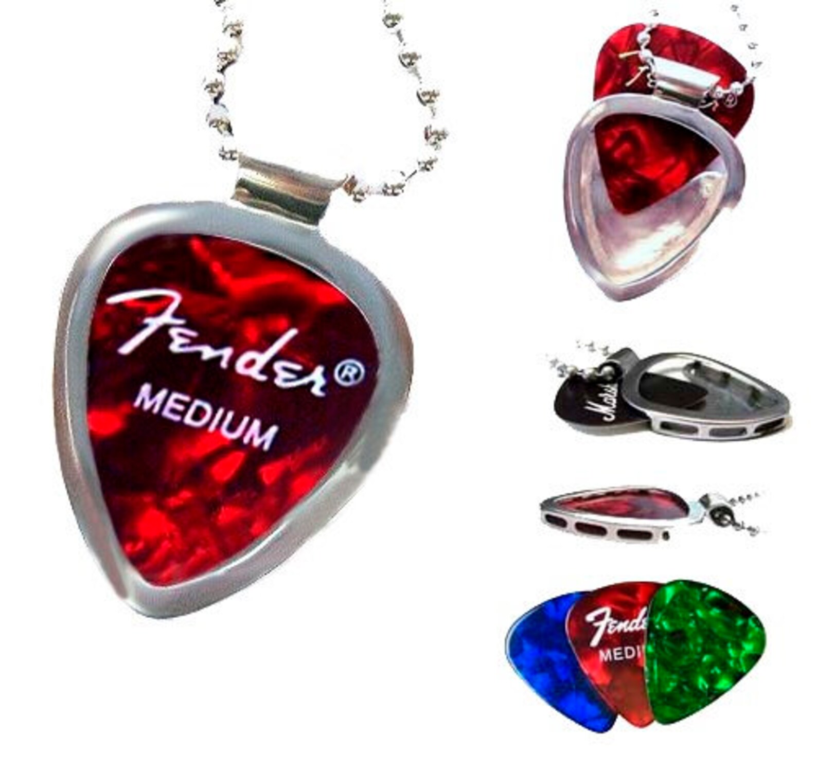 Spinal Tap Guitar Picks Set + Pickbay Guitar Pick Holder Pendant ...