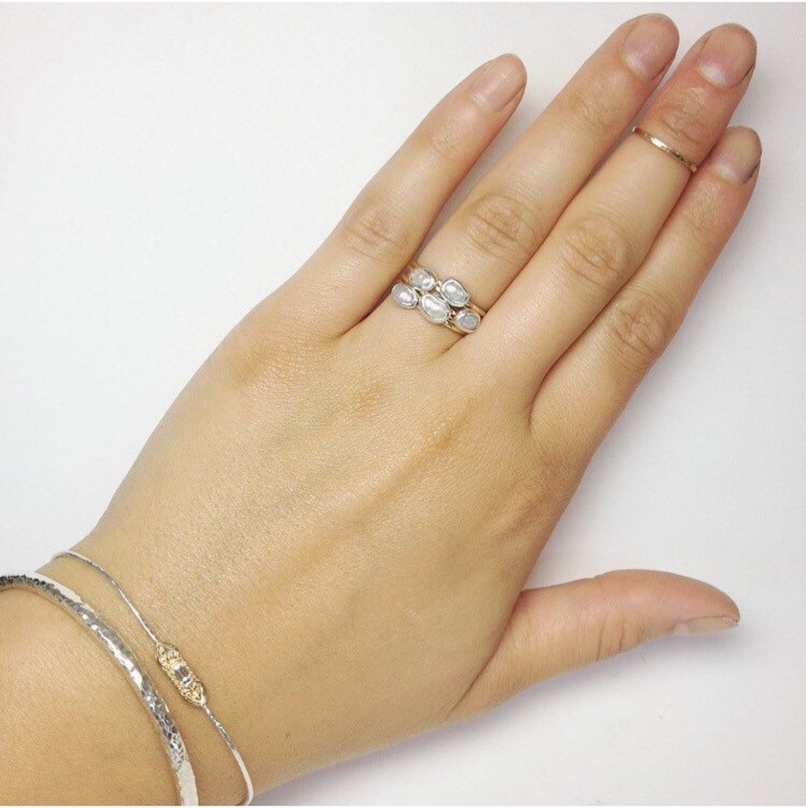 Pearl Stacking Rings - Etsy