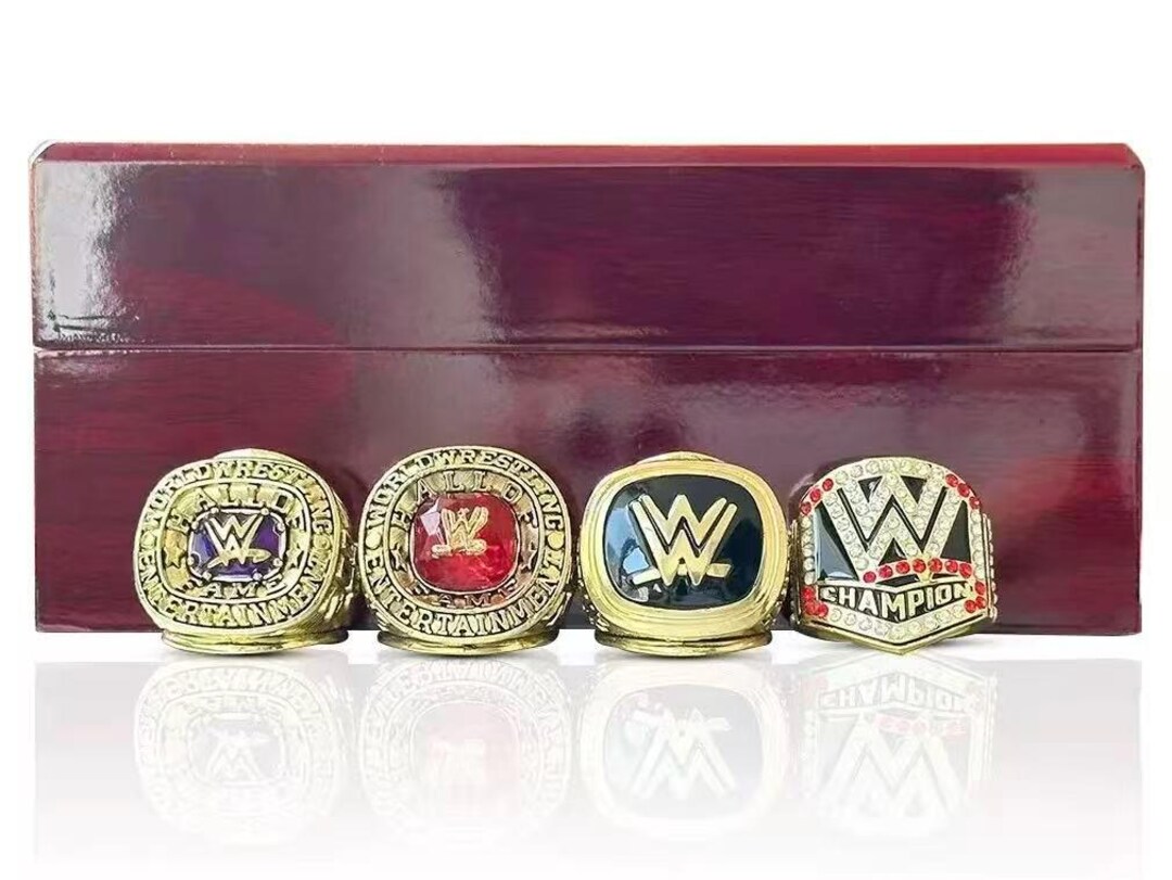 WWE Championship Ring Set – American Wrestling, Size 11 With Display ...
