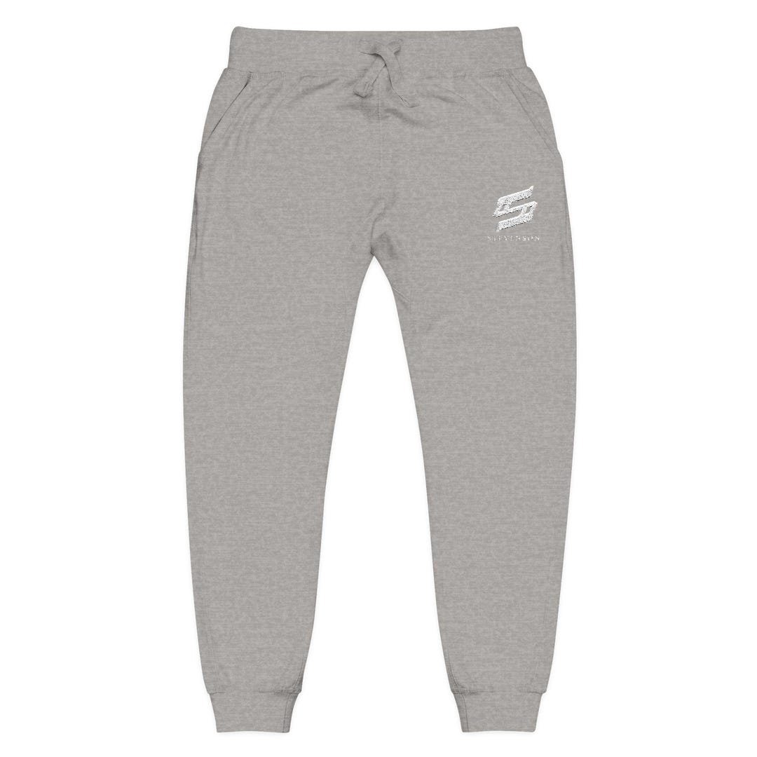 Minimal Line Wave Embroidery Sweatpants | Gray Joggers - Etsy