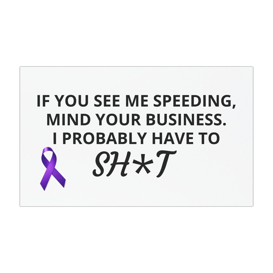 Funny Crohn's Car Magnet | Humor Awareness, IBD Warrior - Etsy