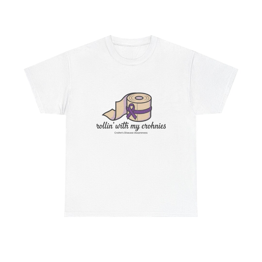 Rollin' With My Crohnies T-shirt | Toilet Paper Ribbon Illustration IBD ...