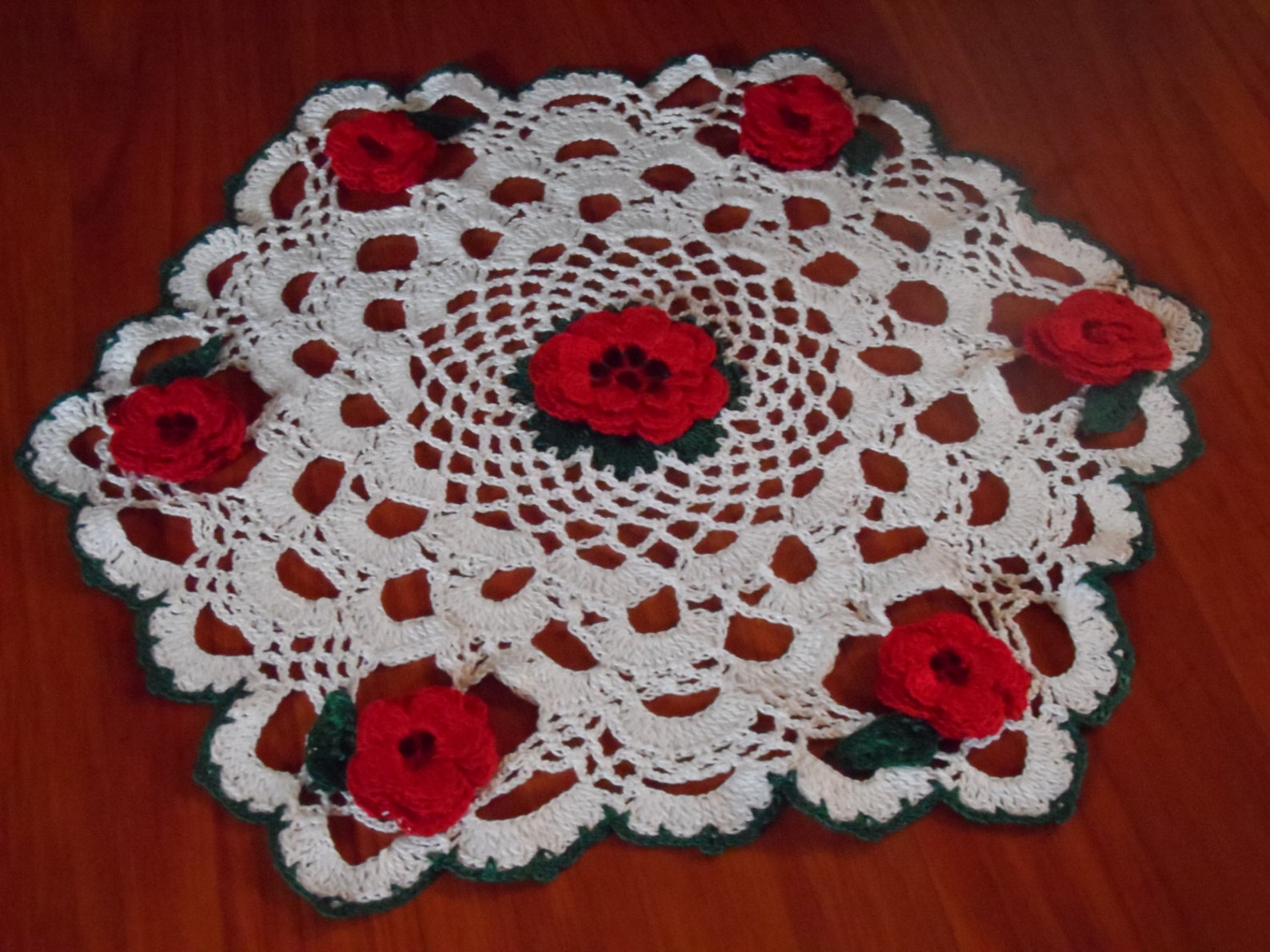 Crochet Rose Doily Pdf Pattern,instant Download - Etsy