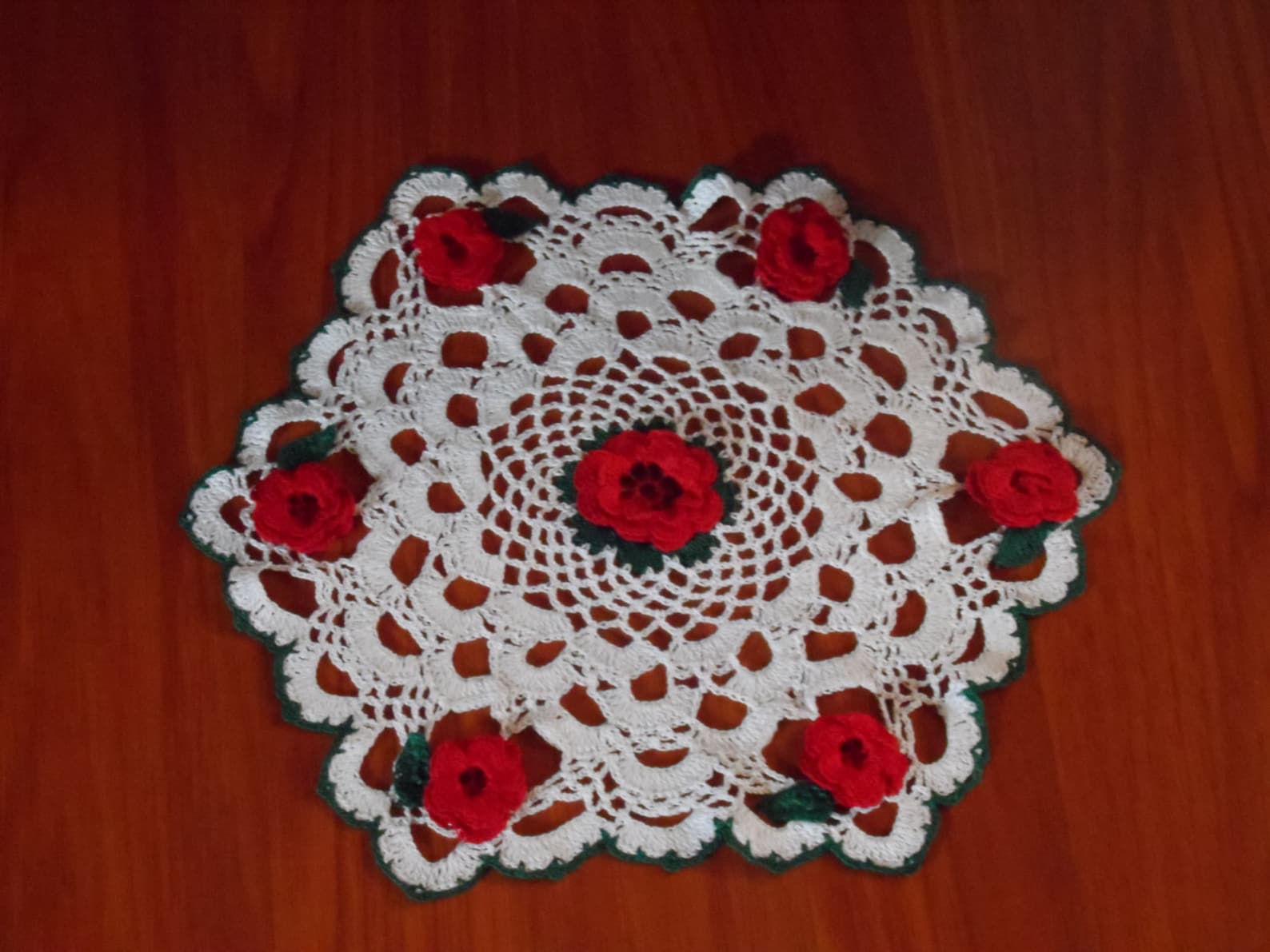 Crochet Rose Doily Pdf Pattern,instant Download - Etsy
