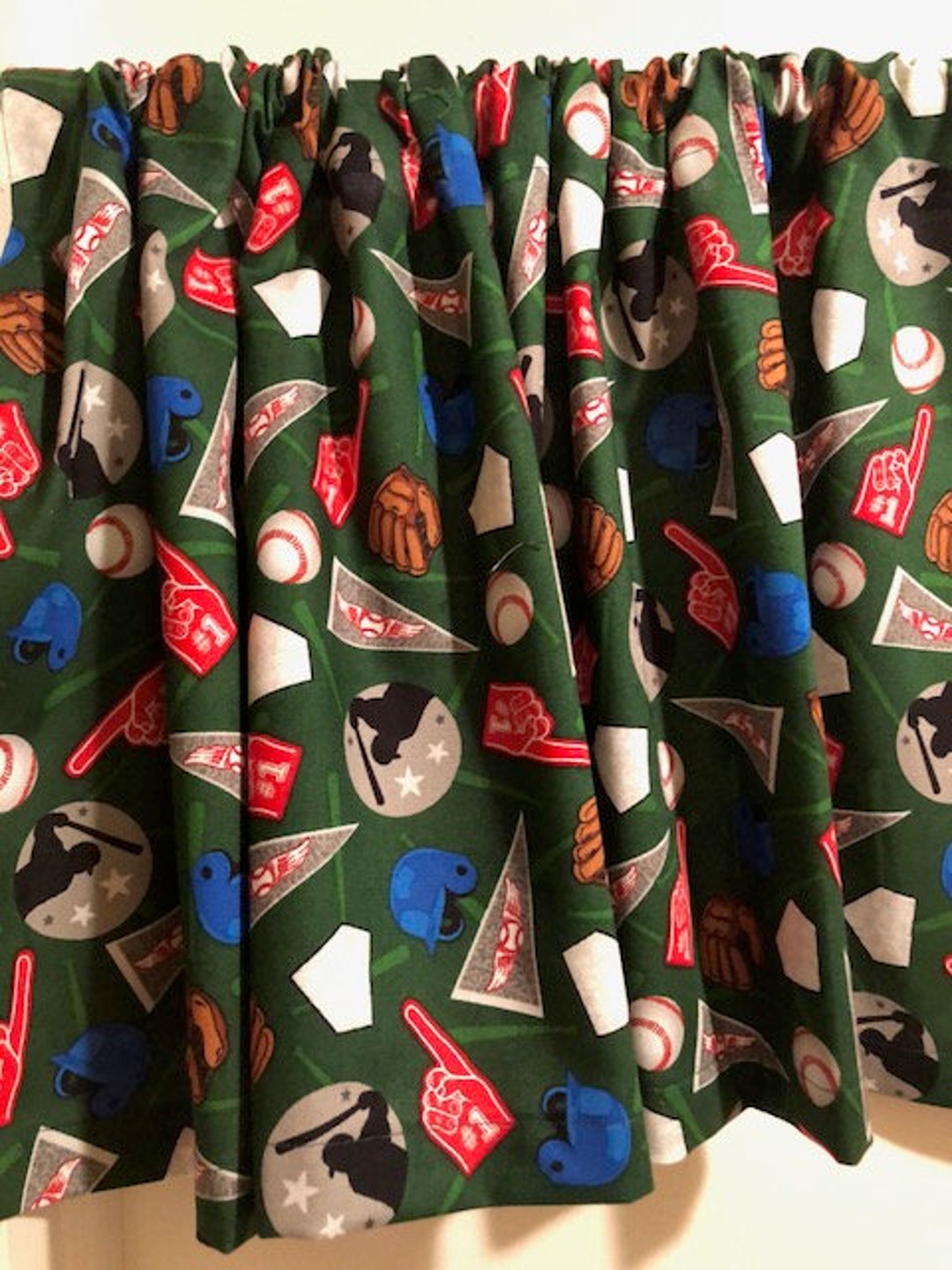 Handmade Green Ball Game Valance, 41 X 15 Inches - Etsy UK