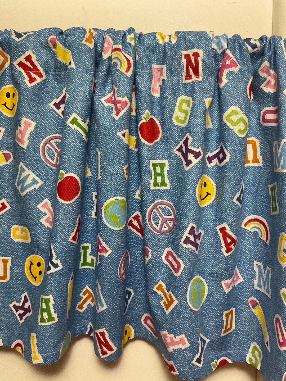 Handmade Back to School Alphabet Valance 15 X42 Inches - Etsy