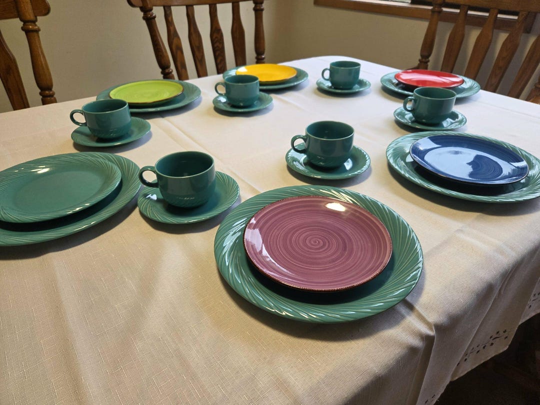 Stoneware Place Settings Made in Japan. Cup, Saucer, Bread Plate ...