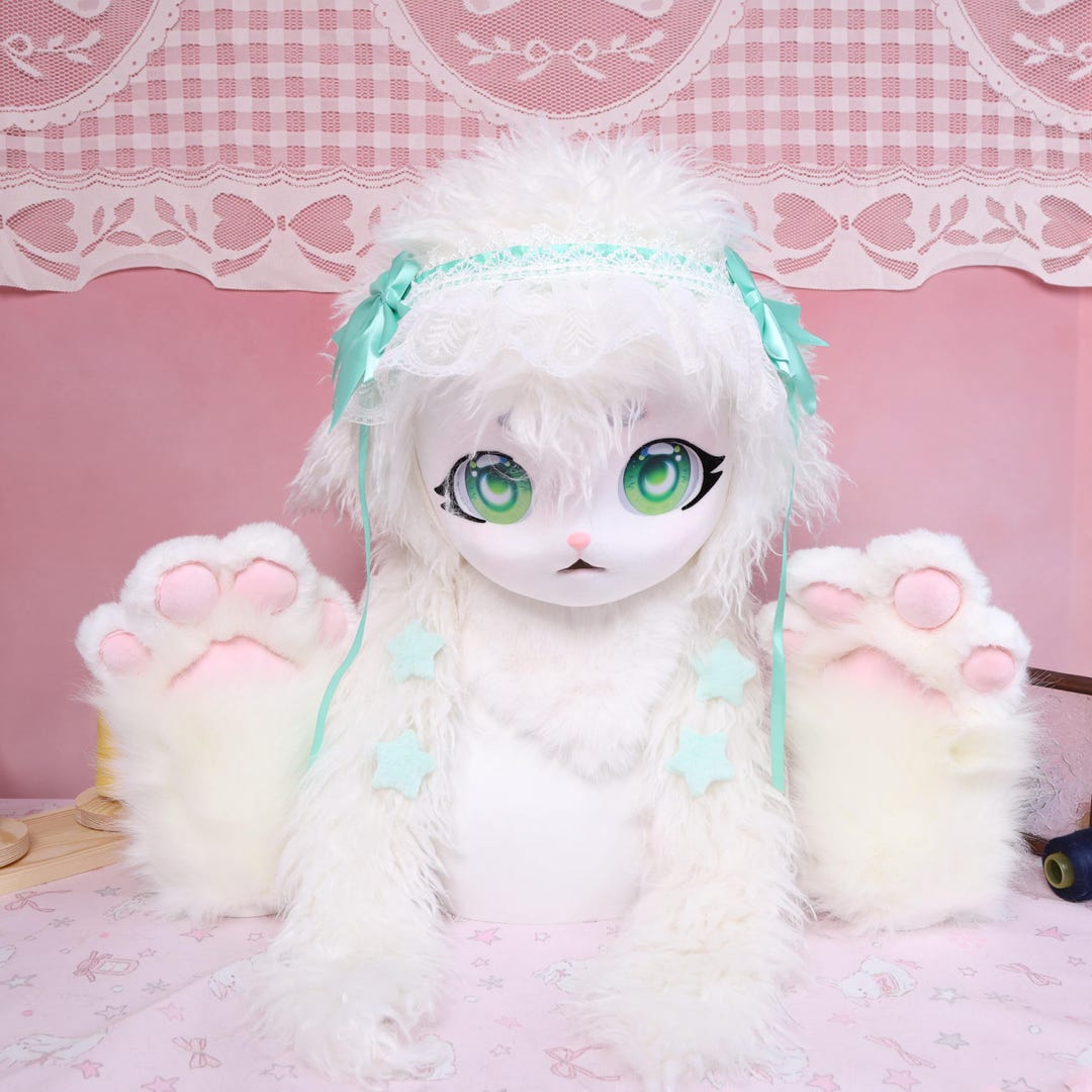 Kigurumi Sheep Fursuit Handmade Cosplay Costume Mint Green Furry ...