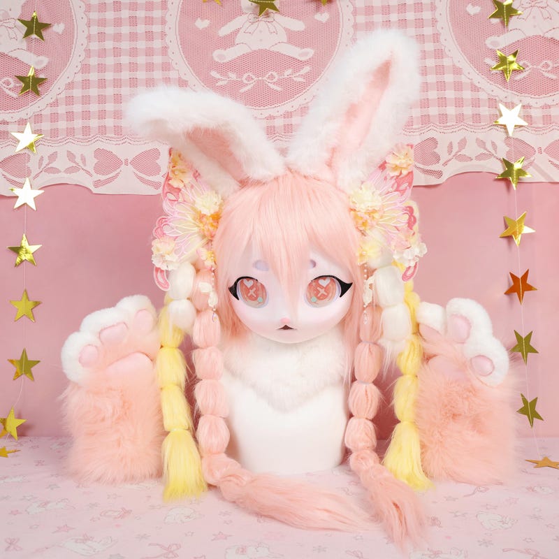 Furry Pink Head - Etsy
