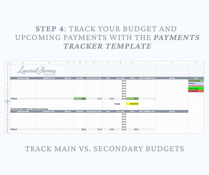 WEDDING PLANNING BUNDLE | Guest List, Vendor Comparison, Gift Tracker ...