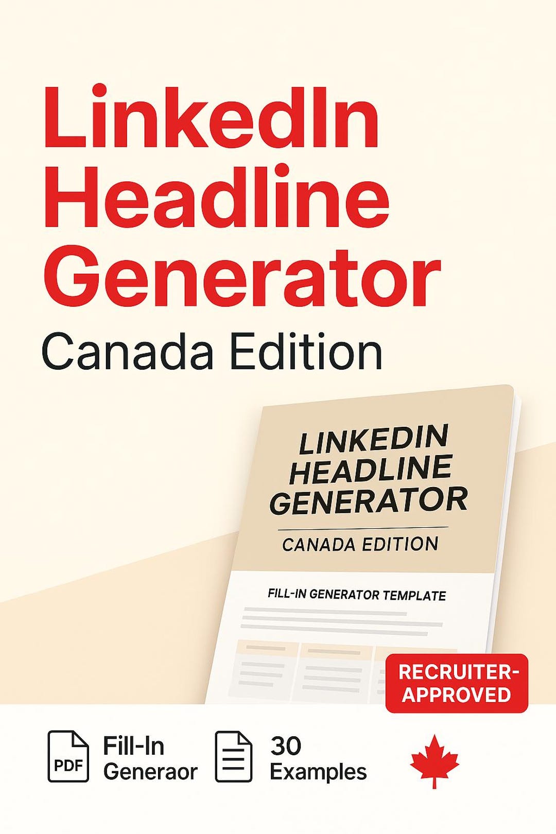 Canadian Linkedin Headline Guide | 30 Examples + Fill-in Template - Etsy
