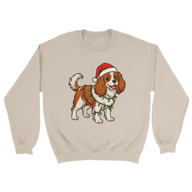 Blenheim Cavalier King Charles Christmas Lights Sweatshirt – Festive ...