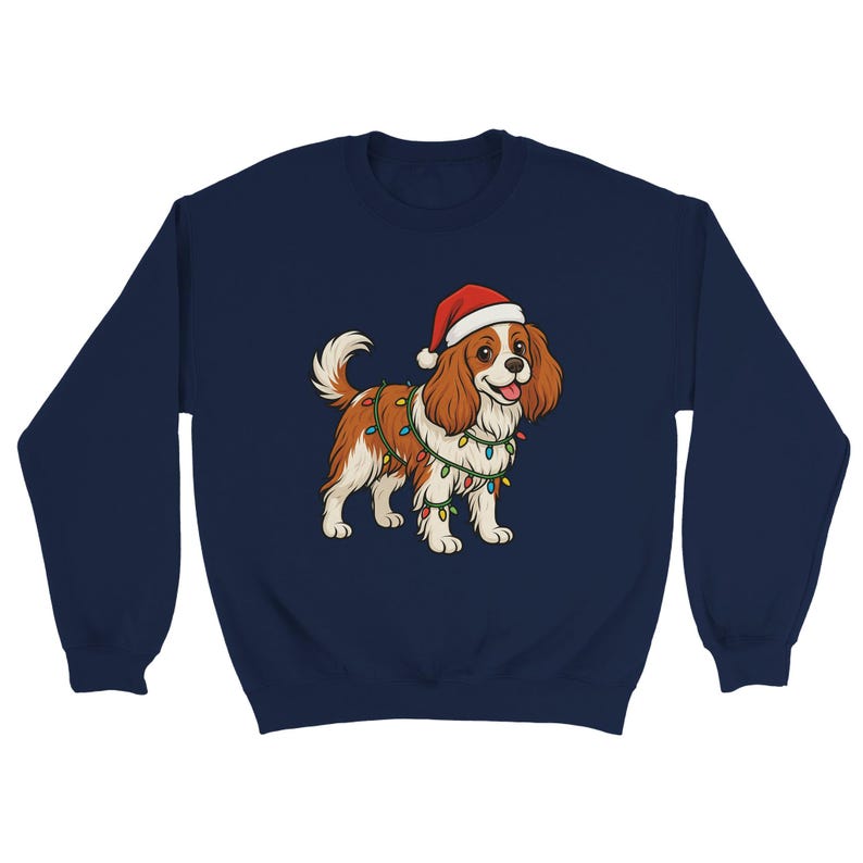 Blenheim Cavalier King Charles Christmas Lights Sweatshirt – Festive ...