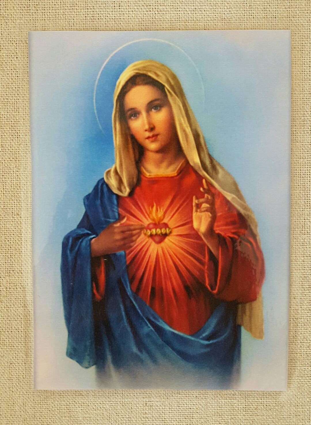 Mother Mary Card, Virgin Mary Card, Madonna Card, Hail Mary, Altar Card ...