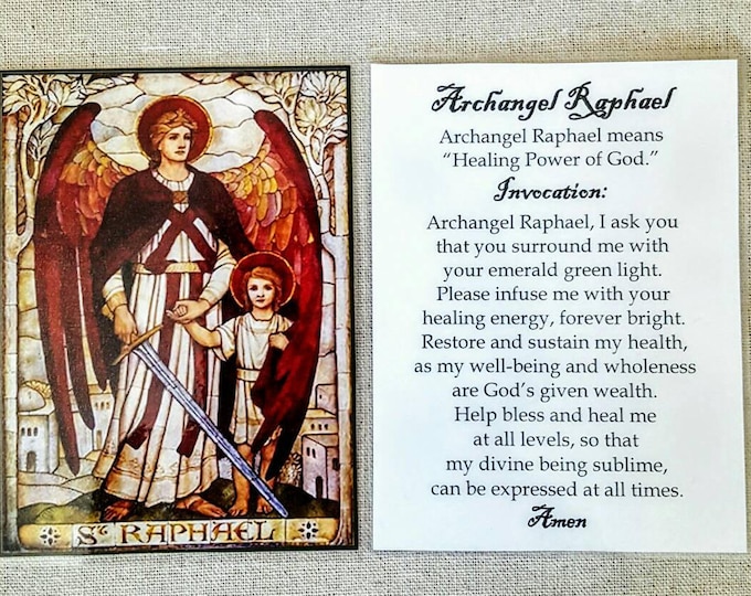 St. Raphael, Angel, Archangel Raphael, Archangel Raphael Card, Altar ...