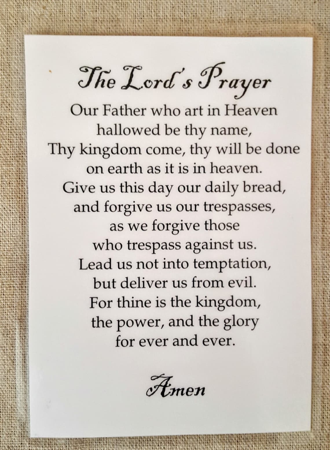 Jesus card Christ card Jesus Christ The Lord's Prayer | Etsy