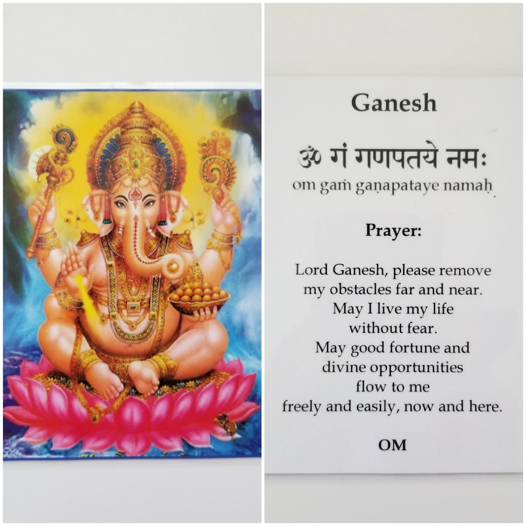 Ganesh Card, Lord Ganesh, Hindu God, Yoga, Meditation Card, Good ...