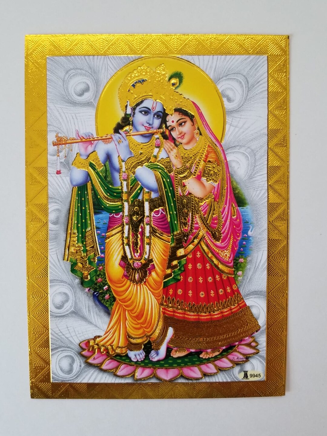 Krishna Card, Krishna and Radha Card, Hindu God, Yoga, Meditation Card ...