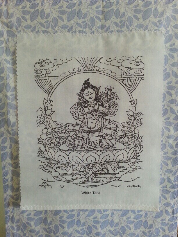 White Tara on fabric hand printed on fabric White Tara | Etsy