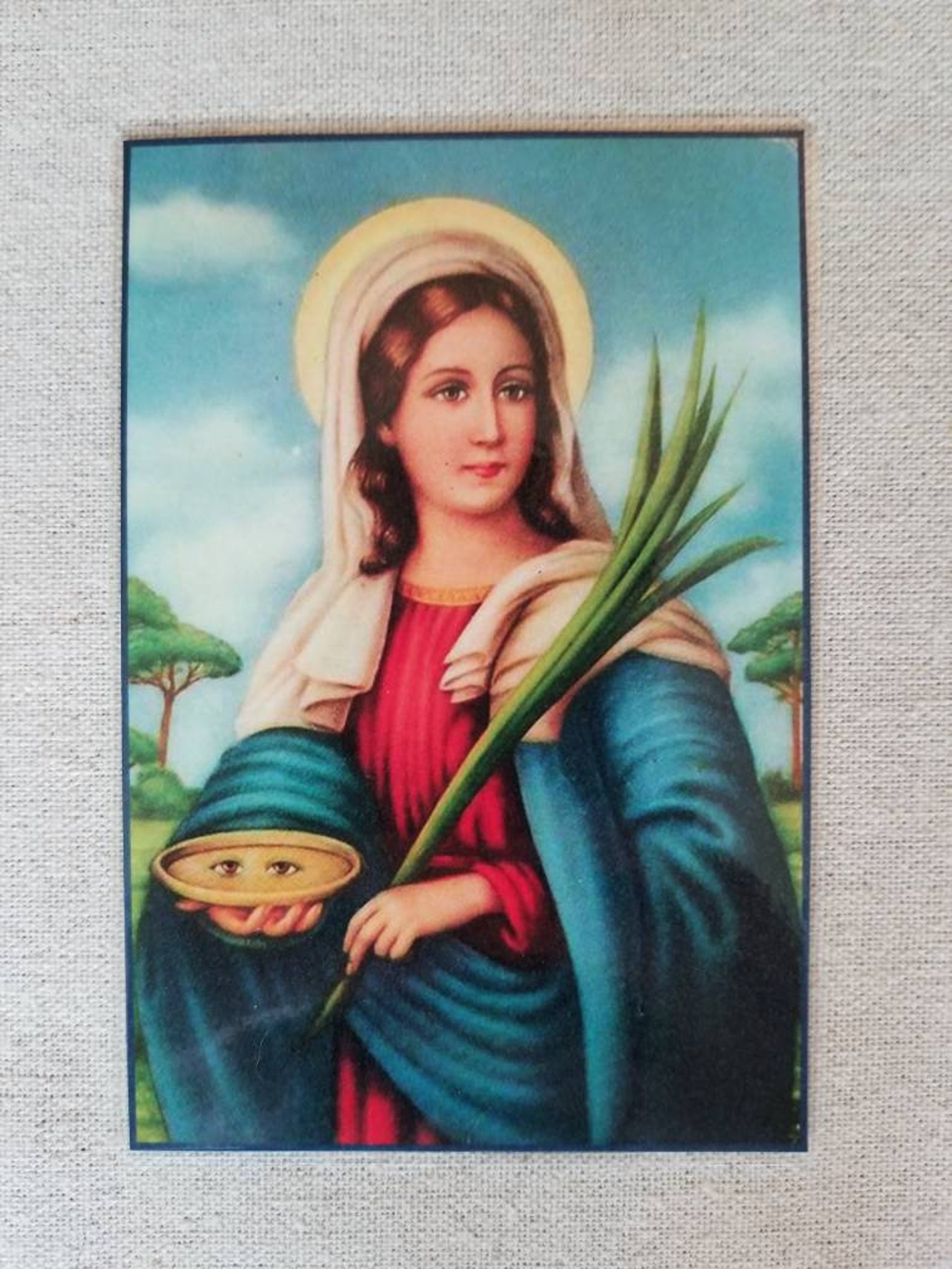 Saint Lucy Card, Santa Lucia Card, Catholic Altar Card, Altar Card ...