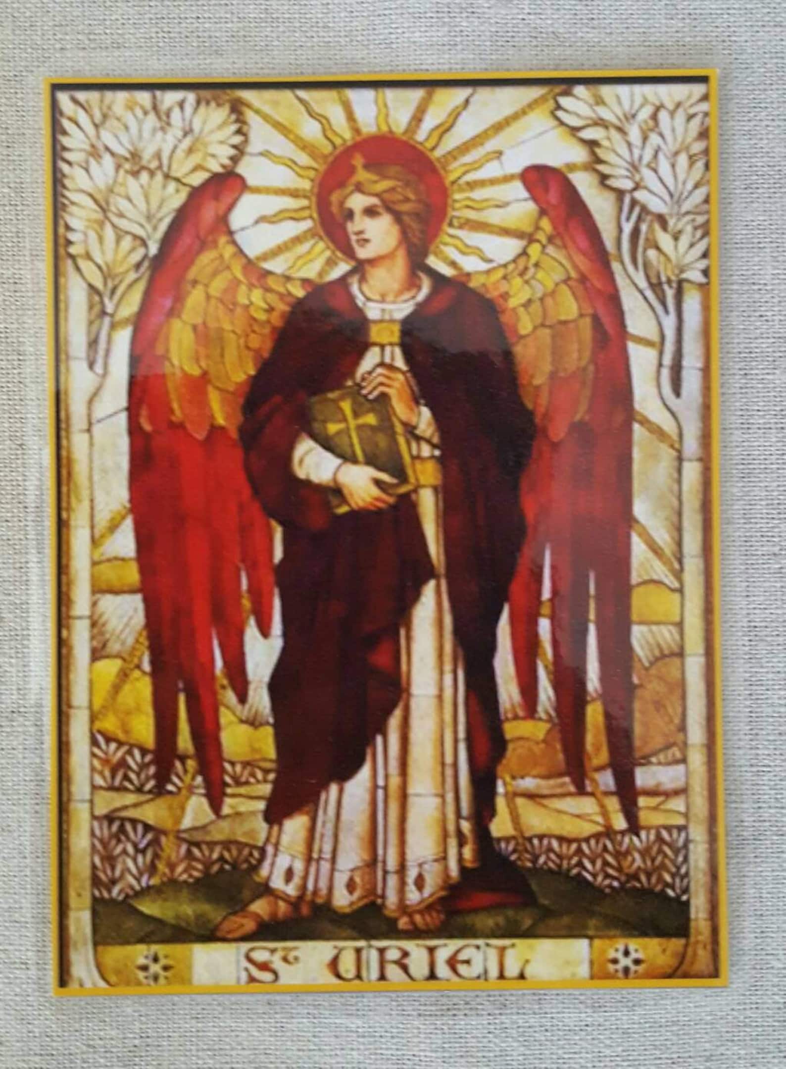 St. Uriel Angel Archangel Uriel Archangel Uriel Card Altar - Etsy