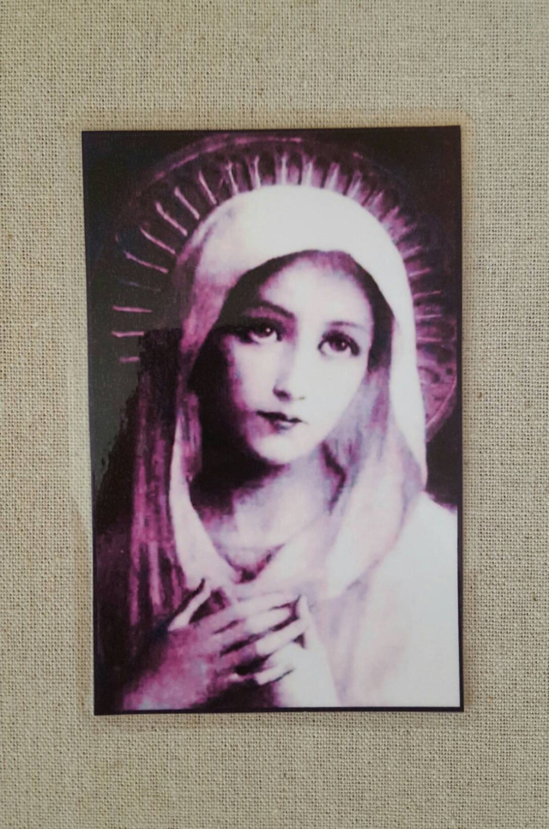 Mother Mary Card, Virgin Mary Card, Madonna Card, Hail Mary, Altar Card ...