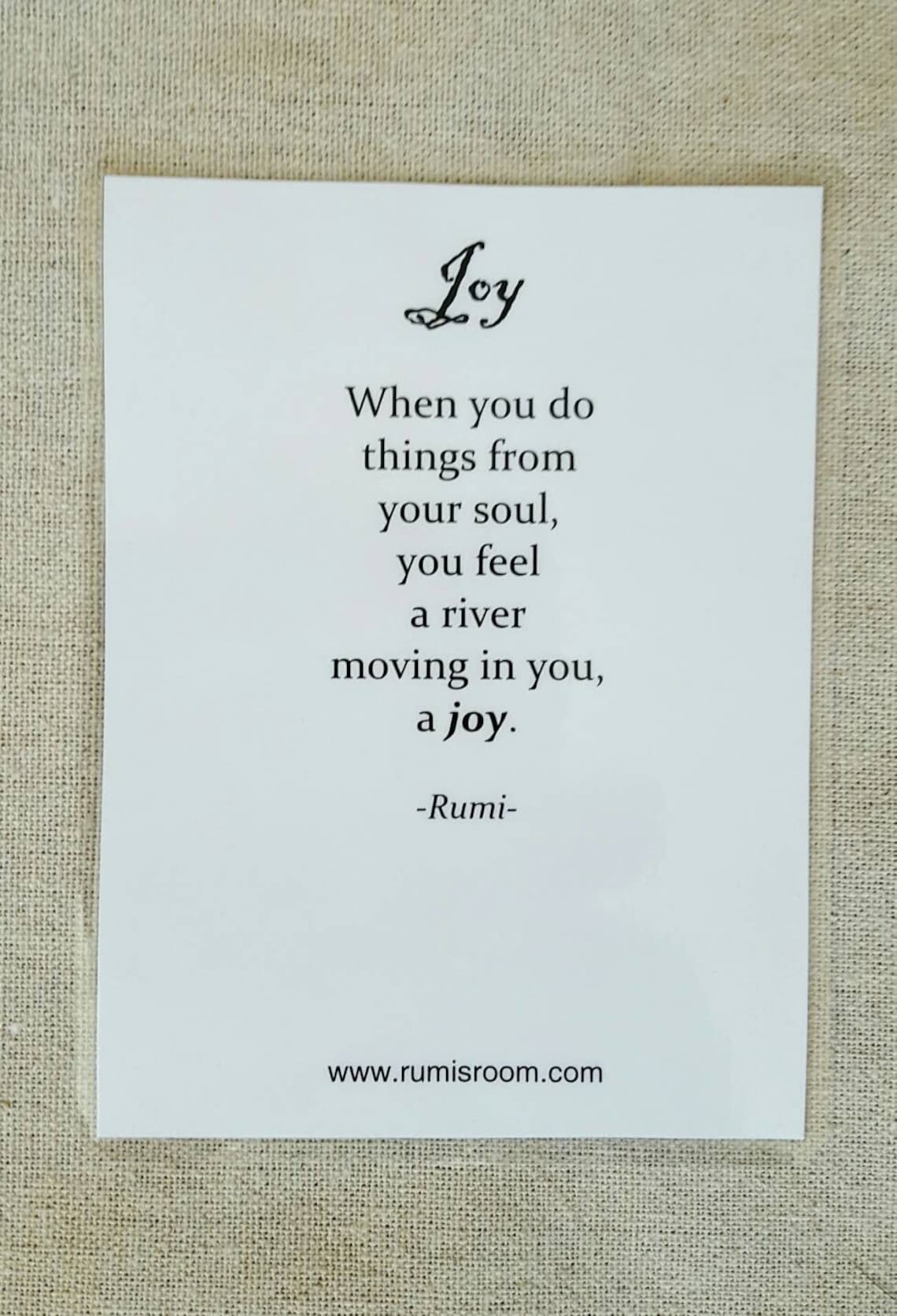 Rumi Card, Rumi Quote Card, Quote Card, Vintage Middle Eastern Art Card ...