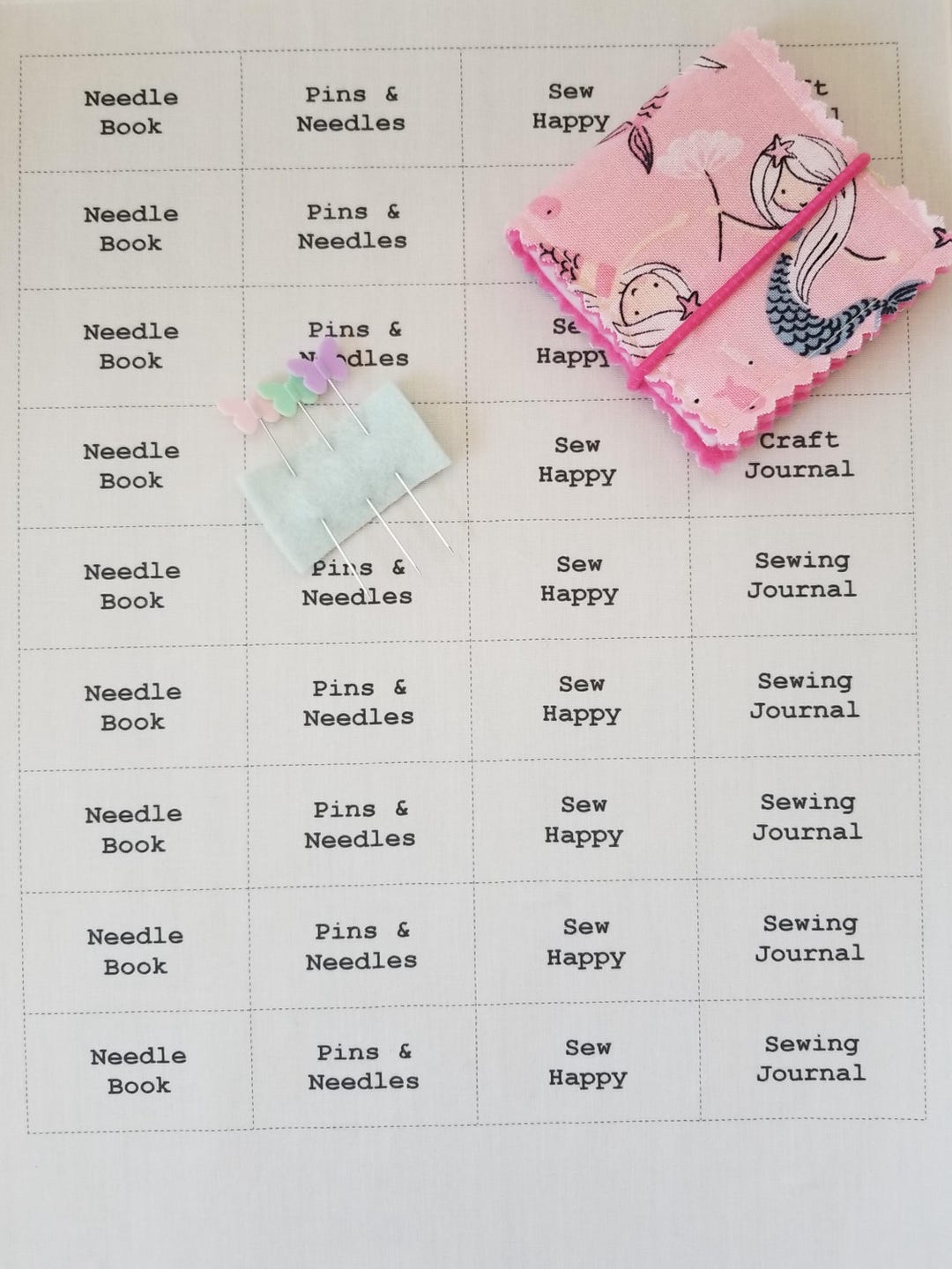 Words on Fabric, Sewing Words on Fabric, Needle Book Words on Fabric ...