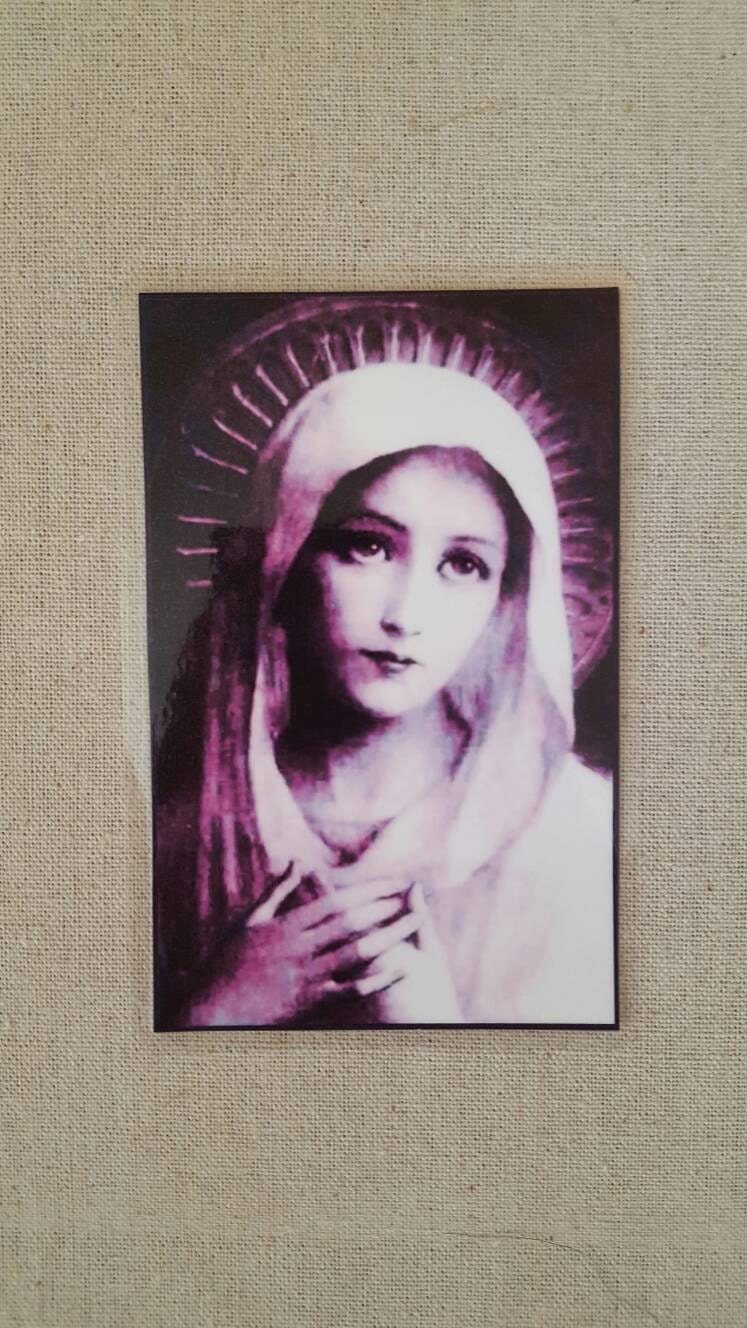 Mother Mary Card Virgin Mary Card Madonna Card Hail Mary - Etsy